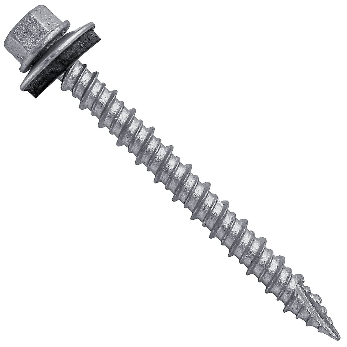 Metal Roofing Screws: (250) 10 x 2 Galvanized Hex Head Sheet Metal Roof Screw. Self Starting Metal to Wood siding Screws. EPDM Washer. No Paint