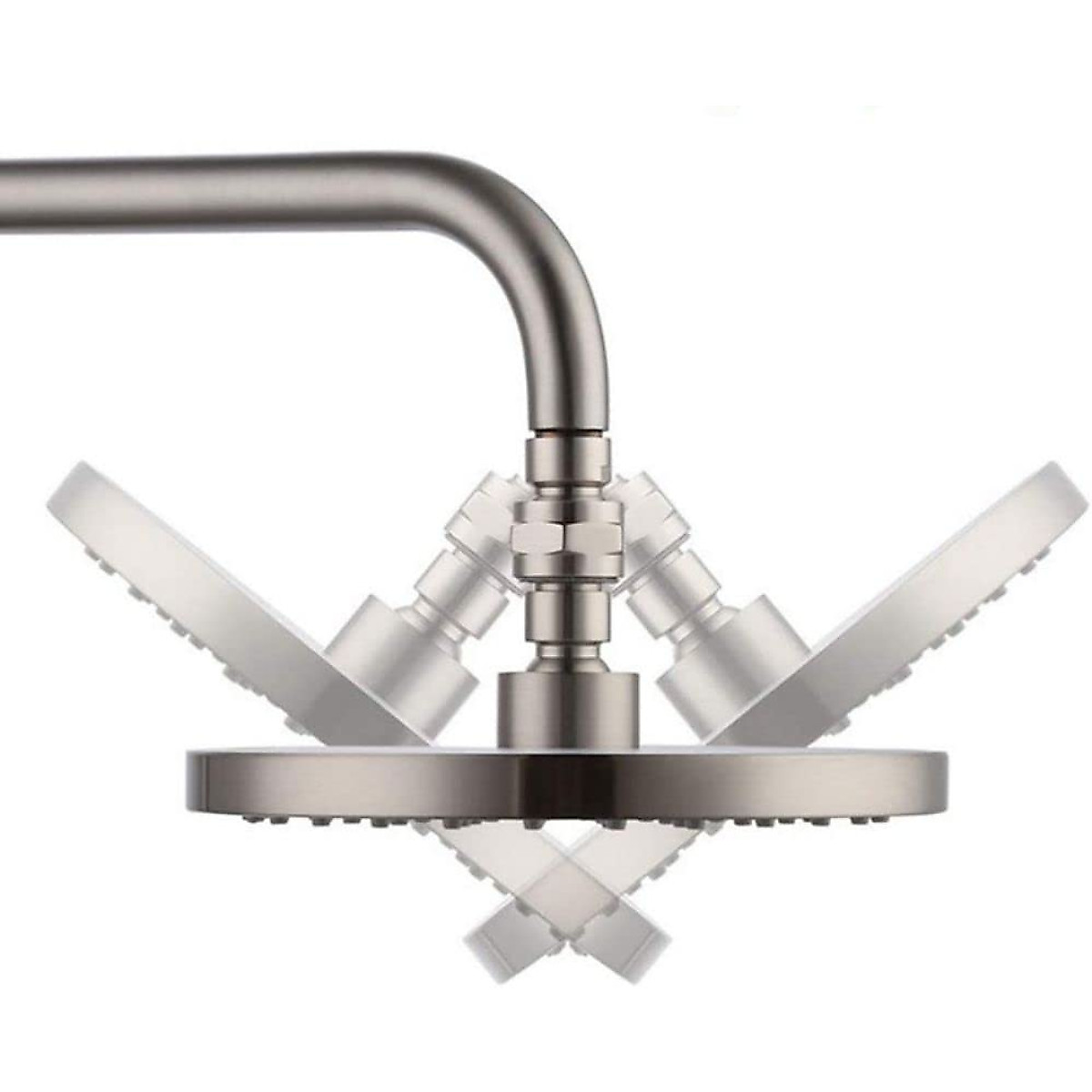 Shower Connector Ball Joint Shower Head Swivel Ball Adapter Brass Adjustable Shower Arm Extension Universal Component Polish Chrome