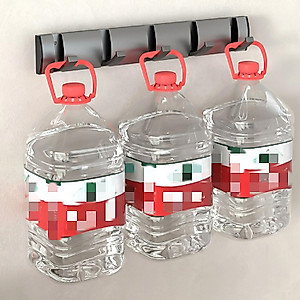 Shozafia Wall Mounted Coat Rack with Folding Hooks, Space-Saving, Modern, Sleek Flip Wall Mount Coat Hanger for Coats, Purses, Scarfs (Gray,5 Hooks)