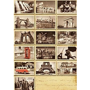 Dxhycc 32 PCS 1 Set Vintage Retro Old Travel Postcards for Worth Collecting