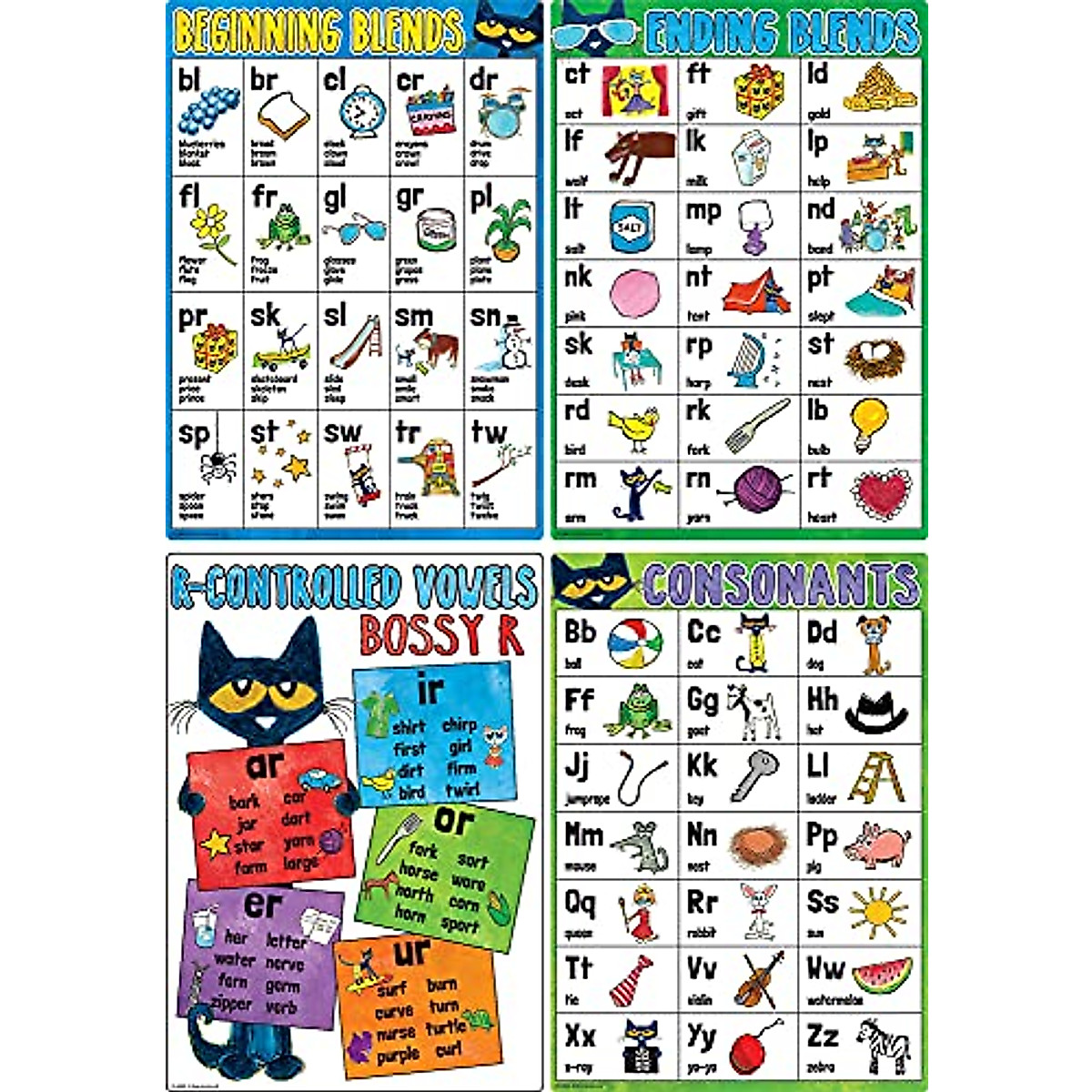 Teacher Created Resources Pete The Cat® Phonics Small Poster Pack (EP62003)