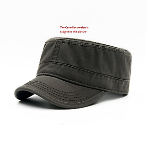 KRISPHILY Washed Cotton Sports Army Cap,Military Hat,Trucker Hat for Adult(Grey)