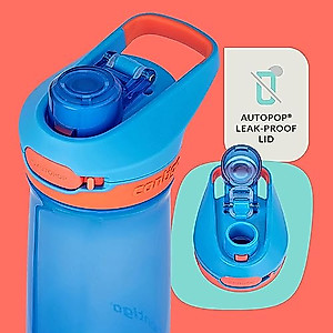 Contigo Trekker Kids Water Bottle with Spill-Proof Lid, 14oz Water Bottle with Leak-Proof Technology, BPA-Free & Jessie Kids Water Bottle with Leak-Proof Lid, 14oz Dishwasher-Safe Kids