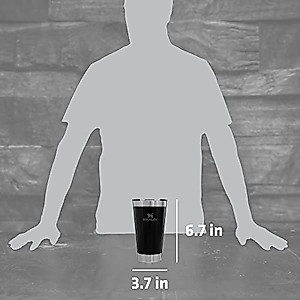 Stanley 10-01704-056 The Stay-Chill Aluminum Beer Pint Matte Black 16OZ / .47L