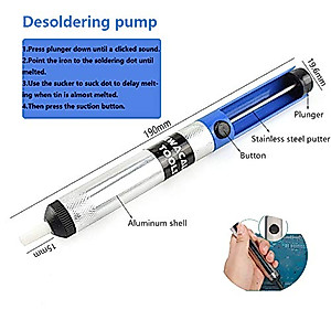 Soldering Gun, NEWACALOX Automatic 60W Electronics Solder Iron Gun Kit, Soldering Tools with Desoldering Pump, Tweezers, Soldering Wires, for Jewelry, Home DIY, Circuit Board Repair