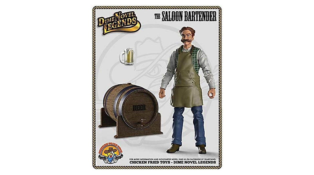 Dime Novel Legends Saloon Bartender Action Figure