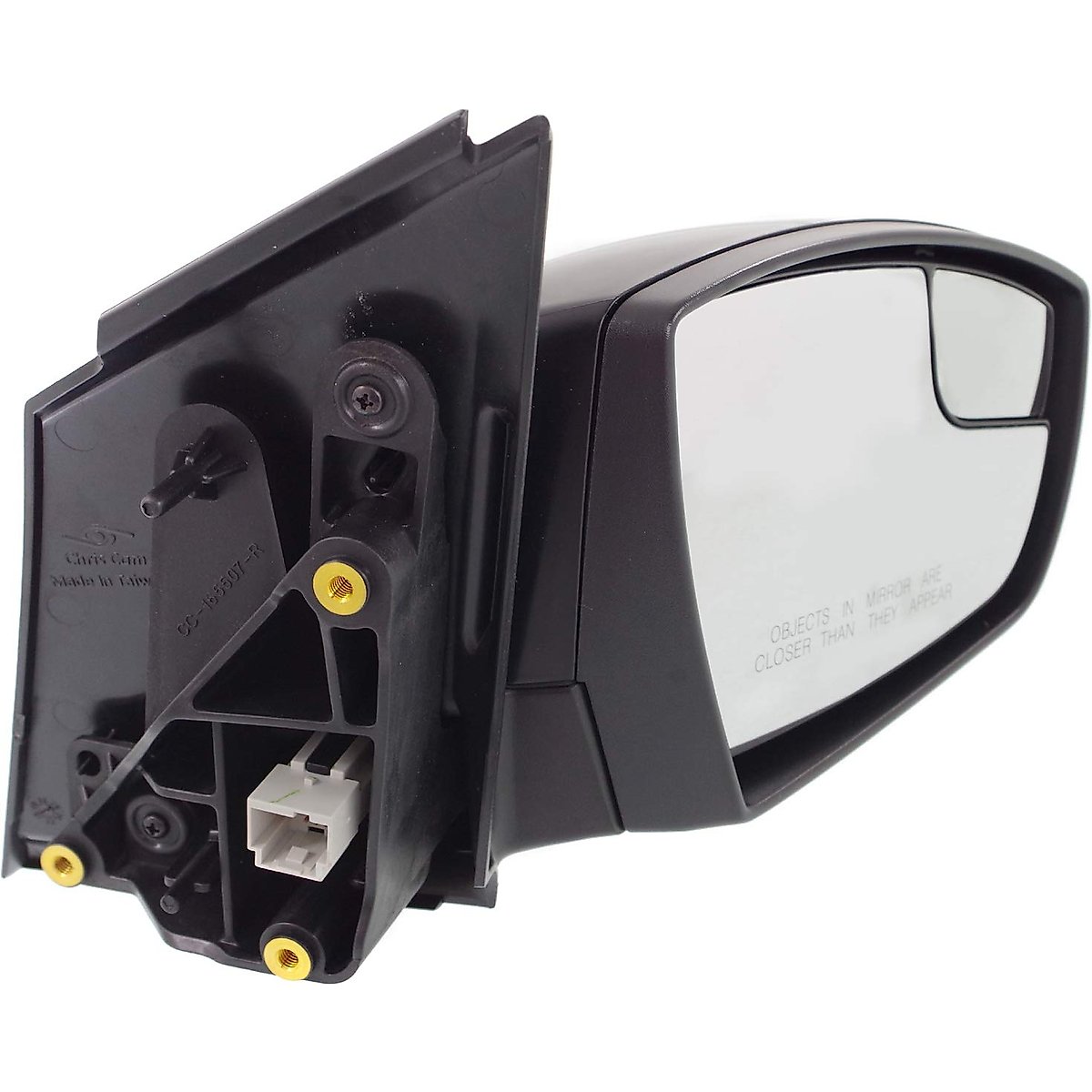 Kool Vue Passenger Side Power Non-Heated Mirror for Ford Escape 2013-2016 Without Signal Light, Blind Spot Light, Memory & Puddle Lamp Paintable