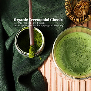 Midori Spring Organic Ceremonial Grade Matcha - Gold 1st Harvest Blend, Japanese Stone Ground Green Tea Powder, Radiation, Gluten Free, Vegan