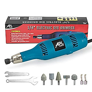 Aplman Die Grinders with AC/DC Switch 1/4" electric die grinder for 2.5 AMP Motor Delivers 25,000 RPM