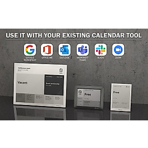Joan 13 Gray: 13.3" E Ink Screen, Custom Calendars, Sustainable Design. Elevate Meetings and Enhance Your Workspace