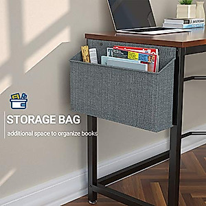 Foxemart L Shaped Desk Corner Desk 58" Computer Gaming Desk PC Table Writing Workstation for Home Office, Large L Study Desk 2 Person Multi-Usage Tables Modern Simple Desk with Storage Bag & CPU Stand