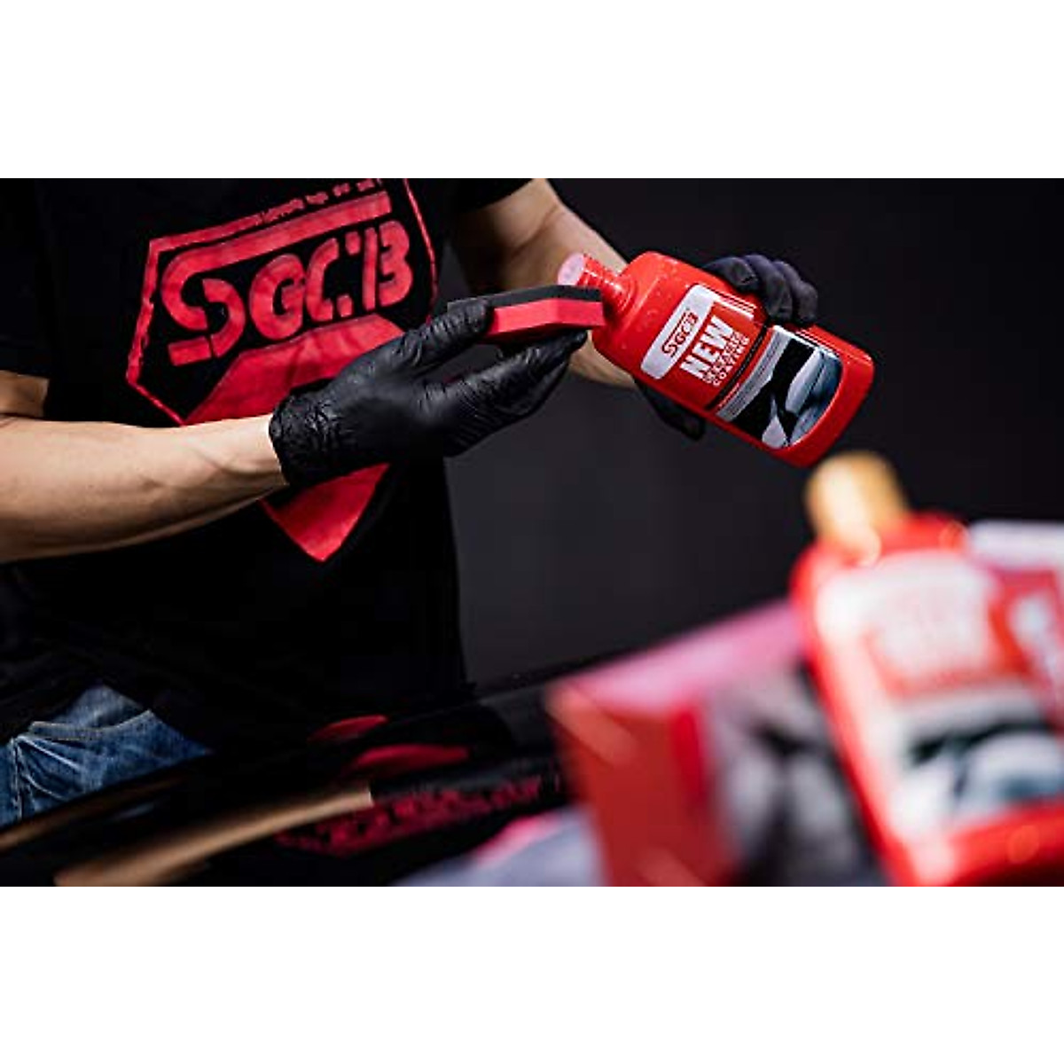 SGCB Pro Ceramic Coating Sponge Applicator Kit Pack of 10, 3.3” x 2” Tire Dressing Applicator Sponge Car Foam Block for Nano Coating, Glass Coating, Wheel Tire Shine Detailing