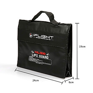 iFlight Lipo Battery Bag Fireproof Explosionproof Lipo Guard Bag Pouch Sack for Safe Charge & Storage 240x190x60mm Size
