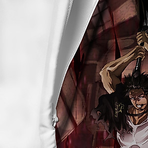 MARRKT Dark Clover Asta Anime Duvet Cover Set, 100% Microfiber Bedding Sets, 3 Pieces Ultra Soft Skin-Friendly Comforter Cover Set (1 DuvetCover+2 Pillowcase) (08,Full 80x90inch)