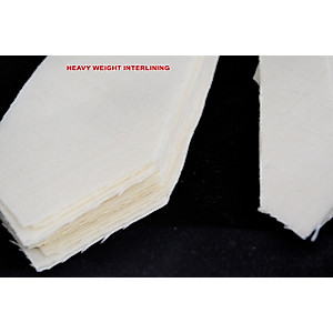 10 Pack of PRE-Cut 100% Wool Heavy Weight Necktie interfacing/Interlining - AC Ter Kuile, Finest Available, Made in Netherlands