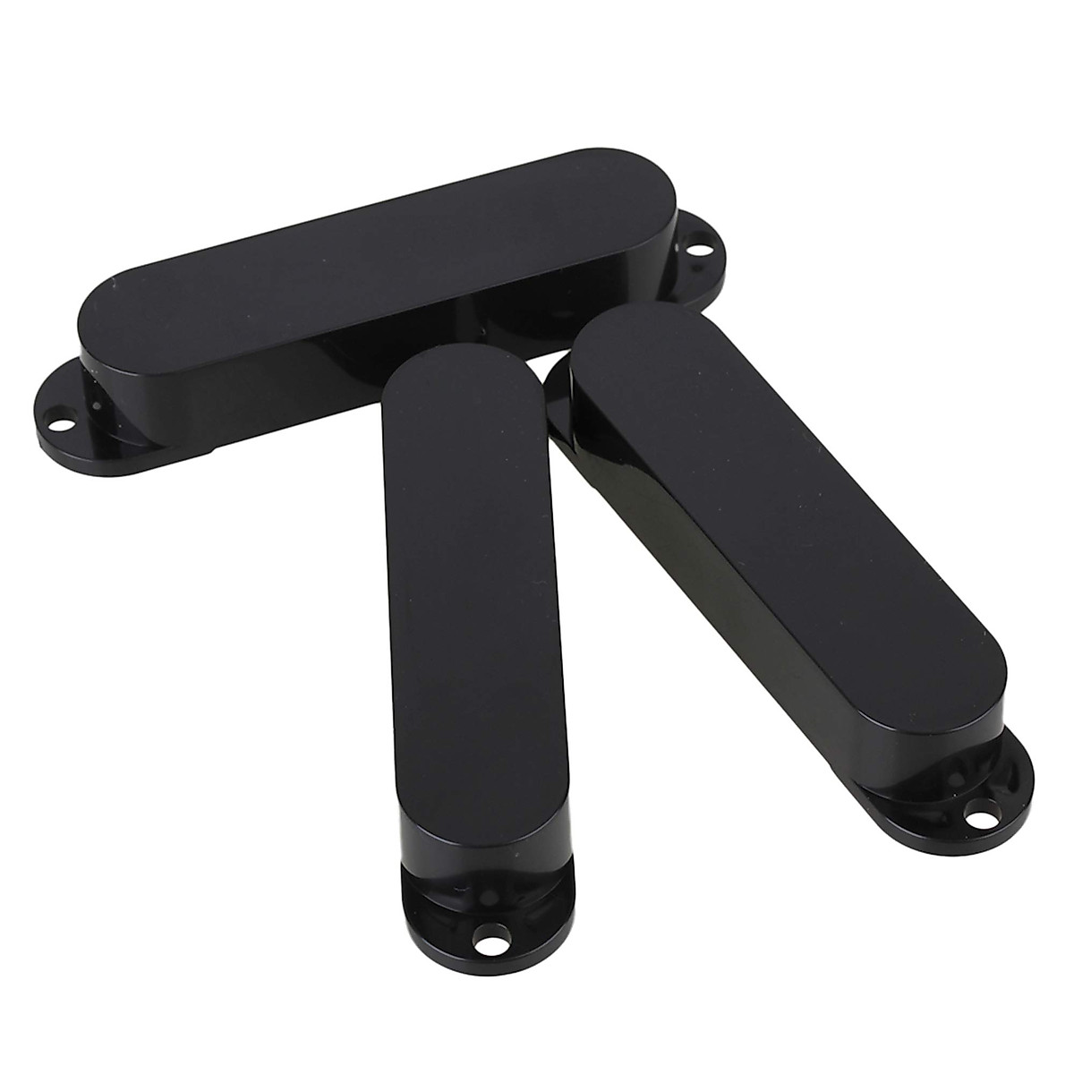 Lovermusic 82mm Black Plastic Closed Shell Electric Guitar Single Coil Pickup Covers Pack of 3