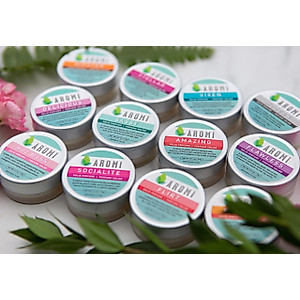 Aromi Delicious Solid Perfume | Honeysuckle, Tuberose, and Gardenia Fragrance, Vegan, Cruelty-free, Wax Scent, Travel, Women's Gift, Handmade (Delicious)