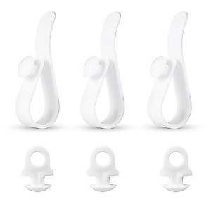 3pcs Hooks for Bogg Bags, White Bag Hooks Accessories Compatible with Bogg Bag Suitable for Keychains Masks Sunglasses Beach Tote Bag Accessories