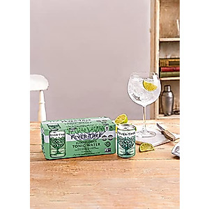 Fever Tree Elderflower Tonic Water - Premium Quality Mixer - Refreshing Beverage for Cocktails & Mocktails. Naturally Sourced Ingredients, No Artificial Sweeteners or Colors - 150 ML Cans - Pack of 24