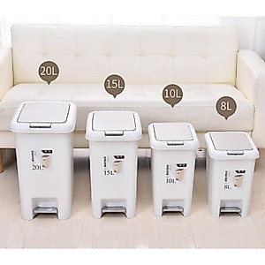 Pellorr Trash Can Waste Garbage Container Bin, Trash Bin for Office, Home,Bathroom,Kichen(Brown)