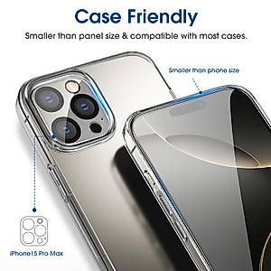 amFilm Auto-Alignment OneTouch for iPhone 16 Pro [6.3''] Screen Protector + Camera Lens Protector, Tempered Glass, 30 seconds Installation, Bubble Free, Case Friendly, Anti-Scratch [2+2 Pack]