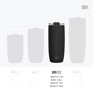 Simple Modern Travel Coffee Mug Tumbler with Flip Lid | Reusable Insulated Stainless Steel Thermos Cold Brew Iced Coffee Cup | Gifts for Women Men Him and Her | Voyager Collection | 16oz | Very Peri