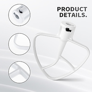 Replacement K45B Coated Flat Beater for Kitchenaid Stand Mixer, Compatible with 4.5 QT Tilt-Head Stand Mixer KSM90,K45