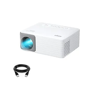 Mini Projector, AKIYO O1 LED Portable Projector, Support HD 1080P, ±15° Keystone, 25% Zoom, Home Theater Movie Nights, Kids Gifts, Compatible with Phone, TV Stick, Speaker, HDMI, Bedroom, Outdoor