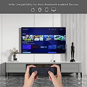 iPazzPort Mini Bluetooth Keyboard Wireless with Silicone Sleeve add to Alexa 2nd/3rd Gen Remote Control for Amazon Firestick, Fire TV Stick /4K/Max/Lite/Cube (2nd Gen), Echo Show 15
