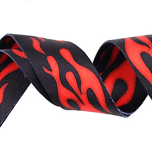 RAUYIVANY Guitar strap nylon and polyester material, adjustable length (35-58 inches), suitable for classical, electric guitar, acoustic guitar and bass (flame type)