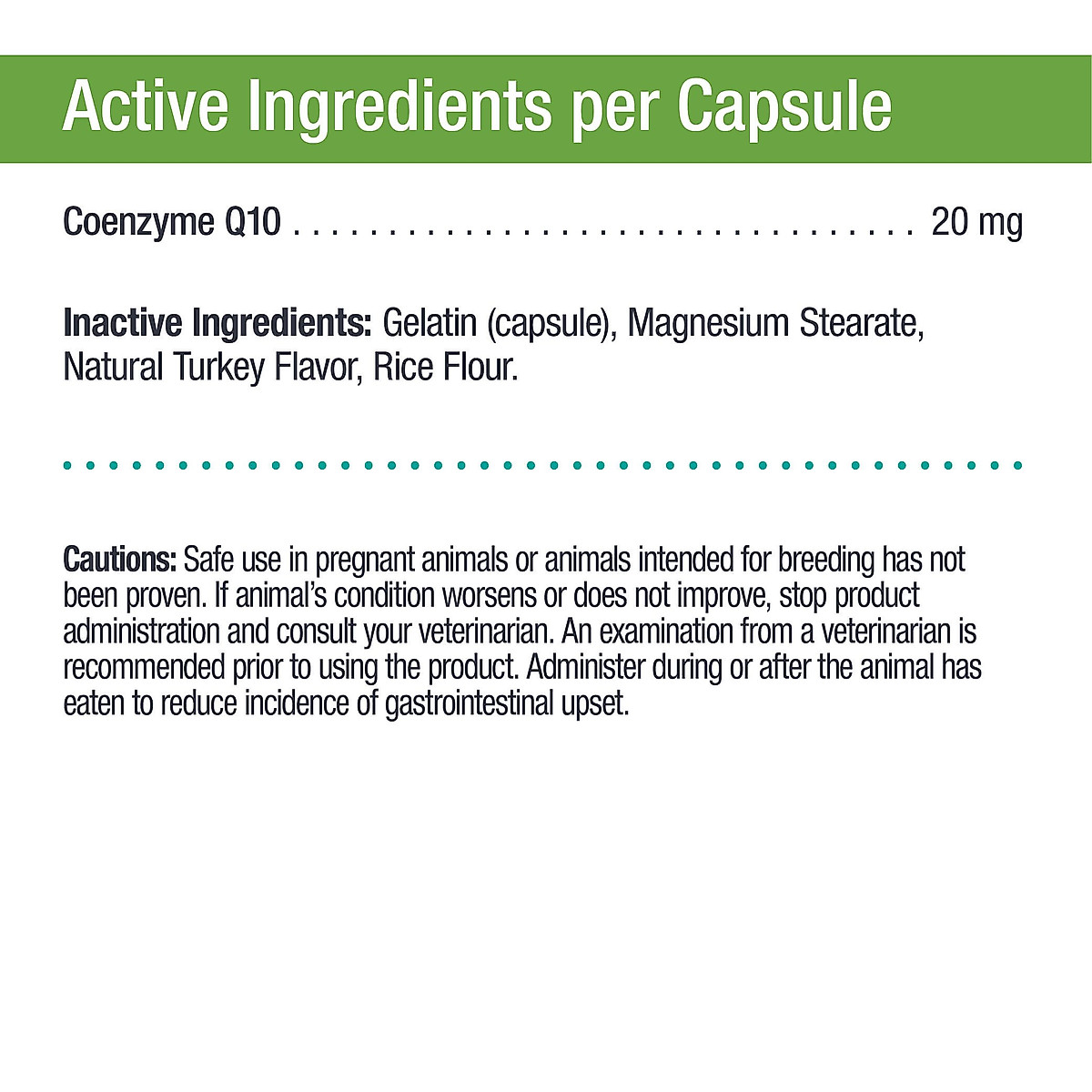 Only Natural Pet CoQ10 for Dogs & Cats, Heart and Cardiovascular Health Support, Coenzyme Q10 Ubiquinone - 90 Capsules