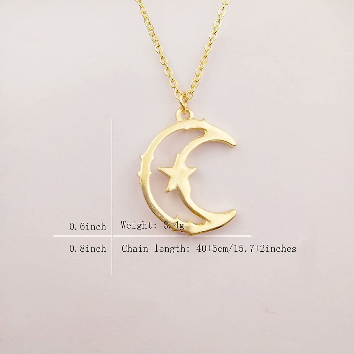 MYANAIL Nine Planets Pendant Necklace Sailor Moon Guardian Star Clavicle Necklace, Astronomy Enthusiast Gift Jewelry (Moon)