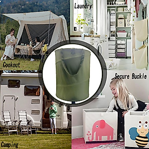 JOQQO Collapsible Pop Up Garbage Can Camping,13.3x15.6 inch10 Gallons Outdoor Trashcan 600d Oxford Cloth Yard Waste Bags Can with Sorting Clips Suitable Camper Rv Trailer Trash Can