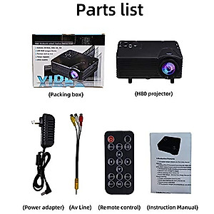 Mini Movie Projector, 20-100 Inches Screen 1080P Portable Projector Compatible with USB| Laptop| Phone, Built-in Speaker, Apartment Must Haves, Electronics Tech Gadgets, Mini TV, Cool Stuff