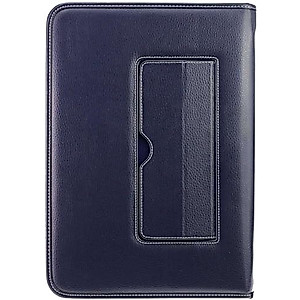 Broonel - Contour Series - Blue Heavy Duty Leather Protective Case - Compatible with ASUS Chromebook Flip C214 11.6"