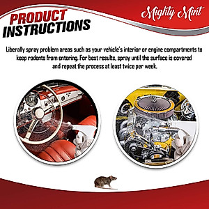 Rodent Repellent Spray for Vehicle Engines and Interiors - Cars, Trucks, RVs, & Boats
