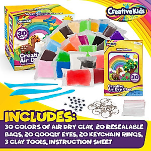 Creative Kids 2 in 1 Arts & Crafts Kit Set for Kids – Make Your Own Bouncy Ball Kit + Air Dry Clay Craft Kit – Party Favor Arts Crafts Activities Gifts Toys for Kids Boys Girls Age 4+