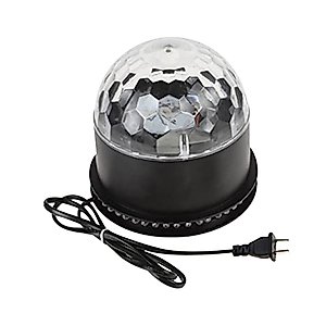 CIYODO 1pc Voice Night LED Colorful Shape Control Plug Ball Black Mini Crystal Light Lamp Projection US