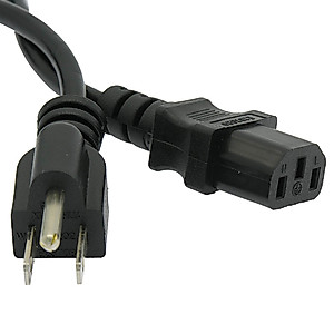 DIGITMON 3 Prong Universal Printer AC Power Cord for Brothers HL-L3270CDW Laser Printer (6 Feet, Black)