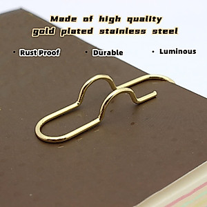 10Pcs Metal Pen Clips, Multi Function Pen Holder Clips Bookmarks for Notebooks, Paper Clip Stationery Tool