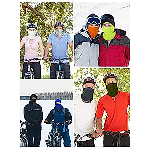 SATINIOR 9 Pcs Ski Mask for Men Full Face Cover UV Sun Protection Cooling Balaclava Neck Gaiter Clothing Scarf Bandana(Solid Colors)