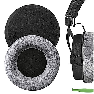 Geekria Comfort Velour Replacement Ear Pads for Beyerdynamic DT440 DT770 DT790 DT797 DT860 DT880 DT990 T5P T70 T90 HS200 HS400 HS800 MMX300 RSX700 Headphones Earpads, Headset Ear Cushion (Grey)