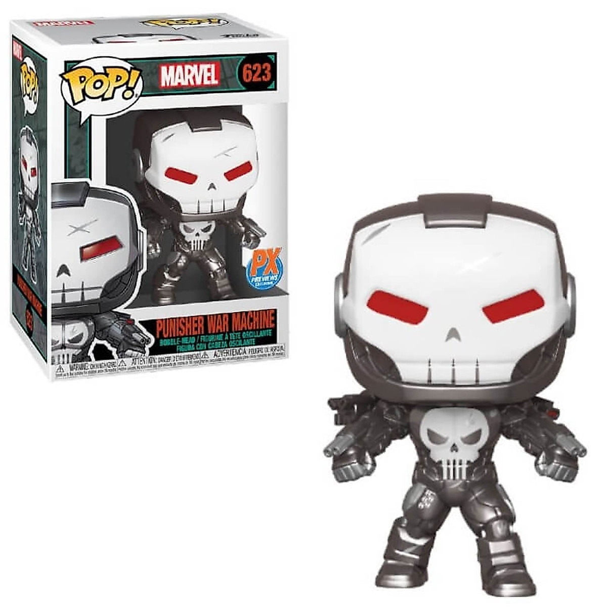 Funko Marvel: Punisher War Machine (PX Previews Exclusive) Pop! Vinyl Figure (Bundled with Compatible Pop Box Protector Case)