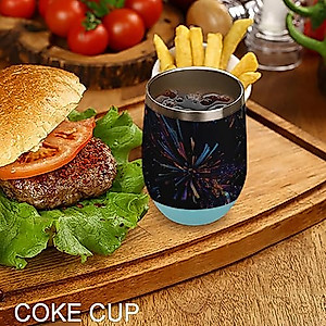 Fireworks Insulated Tumbler with Lid Stainless Steel Coffee Mug Cute Wine Tea Water Cup Green-style