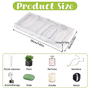 Silicone Bathroom Vanity Tray Rectangle Bathtub Counter Dish White Soap Dispenser Tray Decor Perfume Countertop Dish Kitchen Sink Organizer Sponge Holder for Coffee Table Bar Dresser Makeup Jewelry