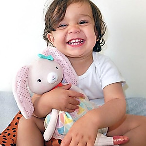 B. toys- B. softies- 15" Plush Bunny- Soft Stuffed Animal for Baby, Toddler, – Orange & Pastel Outfit- Washable Rabbit- Tippy Toes- Becky Bunny- 0 Months +