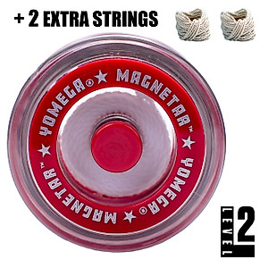 Yomega Magnetar Responsive High Performance Ball Bearing Yoyo. Designed for Intermediate and Advanced String Trick and Looping Play. + Extra 2 Strings. + 3 Months Warranty (Clear)