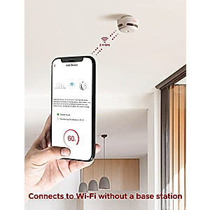 X-Sense Smart Smoke Detector Fire Alarm with Replaceable Battery, Wi-Fi Smoke Detector, App Notifications with Optional 24/7 Professional Monitoring Service, XS01-WX, 1-Pack