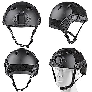 VPZENAR Airsoft Helmet,Black Tactical Helmet,Airsoft Mask Mesh,Elastic Balaclava Mask, Anti Fog Airsoft Goggles, Tactical Full Face Protection, Airsoft Accessories,Military Gear and Airsoft Gear