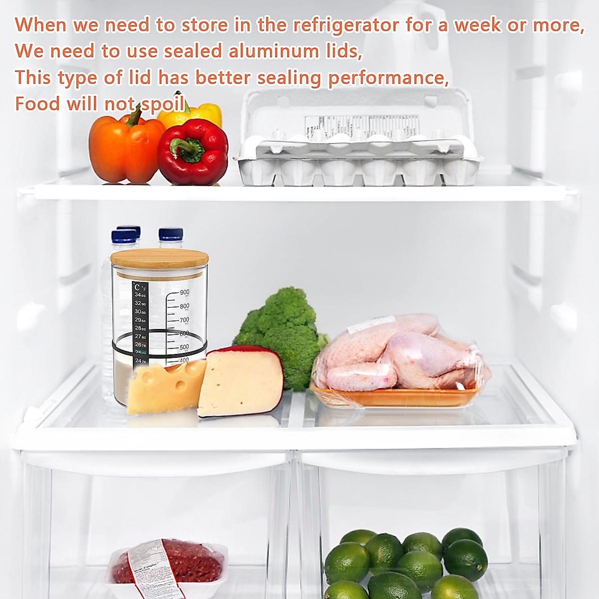 Sourdough Starter Jar Kit, 30.4oz Sourdough Bread Starter Container, Clear Glass Sourdough Starter Cup, Wide Mouth w/Wooden Lid Thermometer Strip Spatula Rubber Band Loofah Lable Pen for Bread Baking